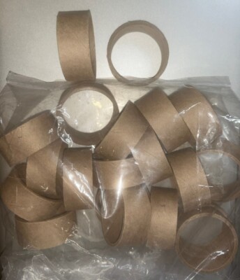 20 Cardboard Cores Tubes Round 2”x 1” Paper Rolls Kids Crafts Spacers ...
