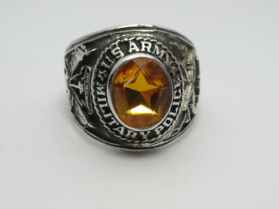 SILVER 925, RING , MILITARY POLICE RING , MP RING , USMP , US size 13. ...