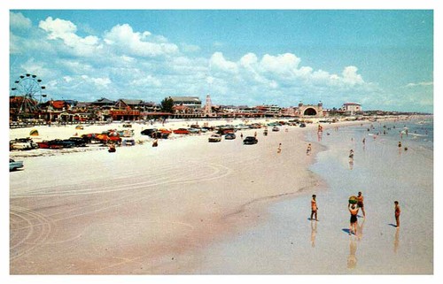 Postcard BEACH SCENE Daytona Beach Florida FL AR1402 | eBay