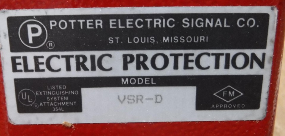 POTTER VSR-D waterflow switch UNINSTALLED COND. FREE SHIPPING | eBay