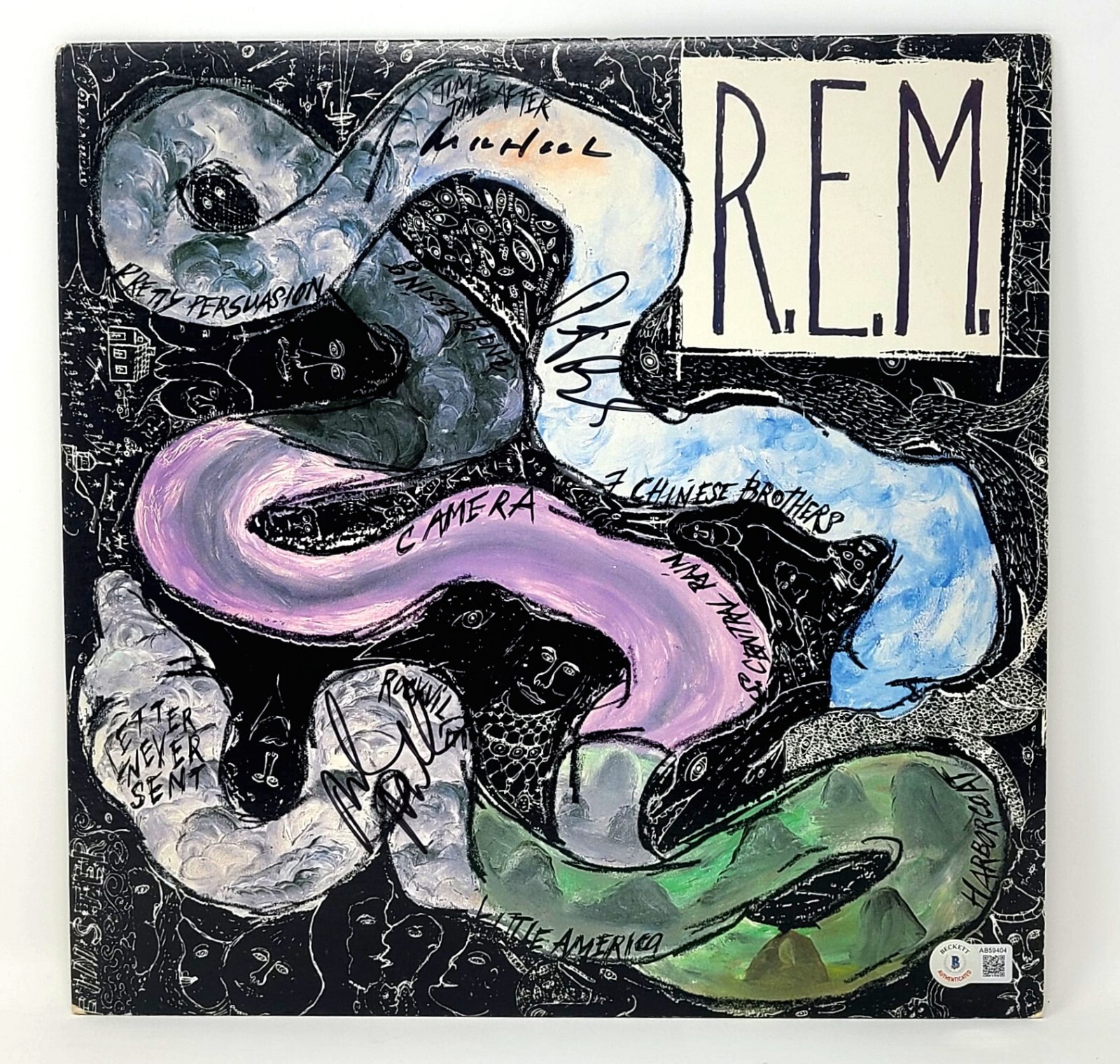 R.E.M. Michael Stipe +2 Signed Autographed "Reckoning" Album w/ Vinyl ...