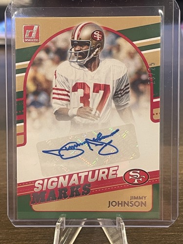 2021 Panini Donruss Signature Marks Green /25 Jimmy Johnson #SM44 Auto ...