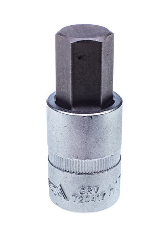 ASTA 17mm Hex Socket Bit 1/2" Drive Metric Allen S2 Steel Chrome ...