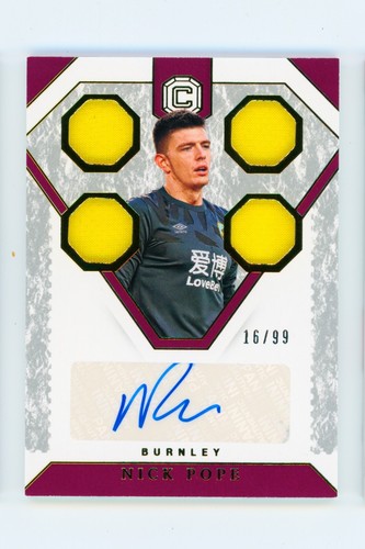 2019-20 Nick Pope Panini Chronicles Cornerstones Autographed Jersey ...