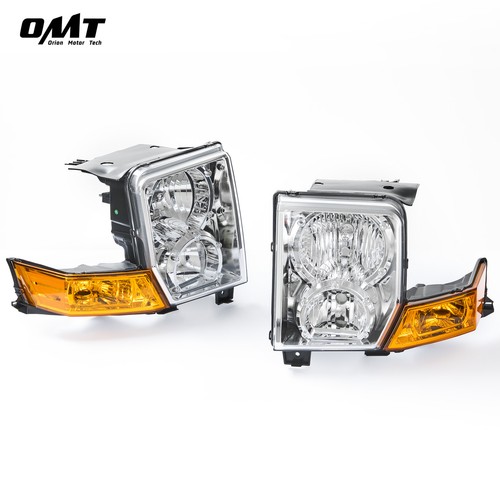 Headlights for 2006-2010 Jeep Commander Chrome Headlamps Pair L & R ...