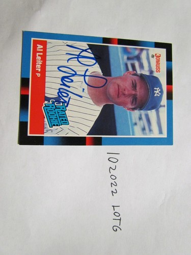 1988 Donruss Al Leiter signed baseball card | eBay