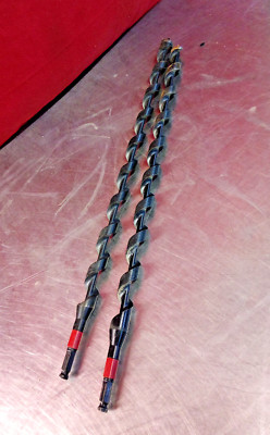 Set of 2 - MILWAUKEE Auger Drill Bit: 15/16" Drill Bit Size, 24" Long ...