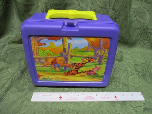 Vintage Thermos Disney Winnie the Pooh Plastic Lunch Box Purple Tigger ...