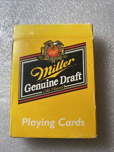 Vintage Miller Genuine Draft Playing Cards Plastic Coated (C141 ...