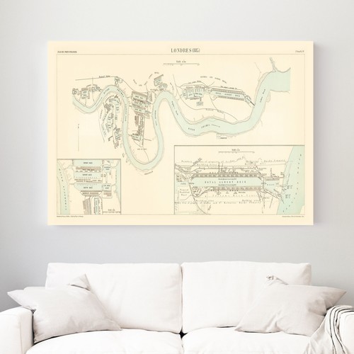 Old Map of London 1885 - Vintage England Art Wall Decor Prin | eBay