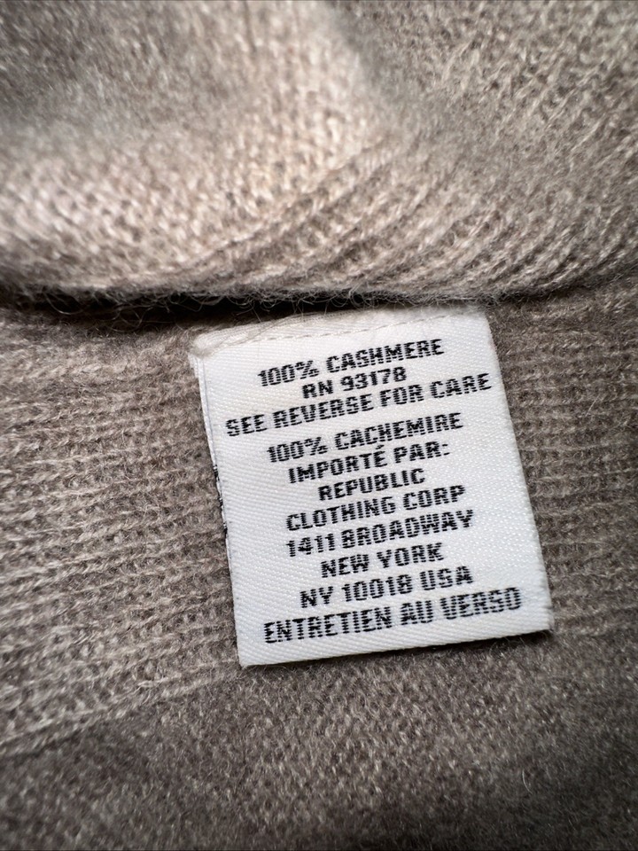 Magaschoni Cashmere Crew Neck Long Sleeve Sweater Pebble Heather (Brown ...