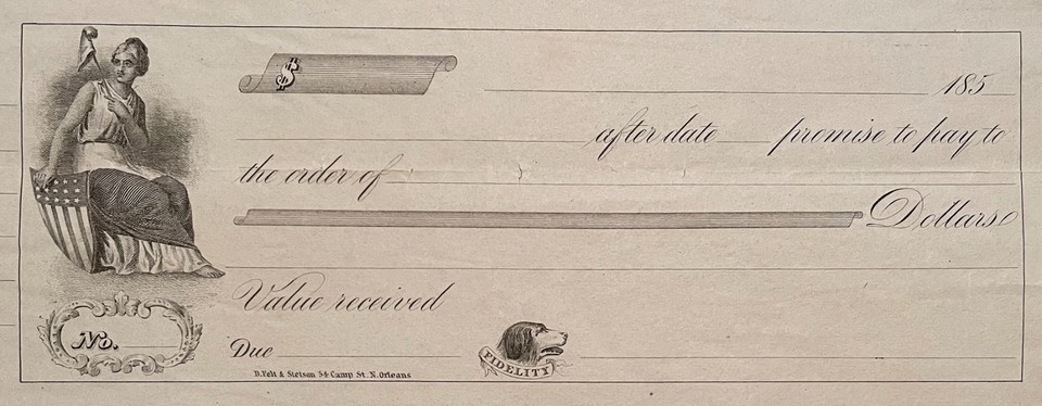 🔥 15 UNCUT 1850's FIDELITY CHECKS, NEW ORLEANS 🔥⚡️NO RSRV & FREE ...