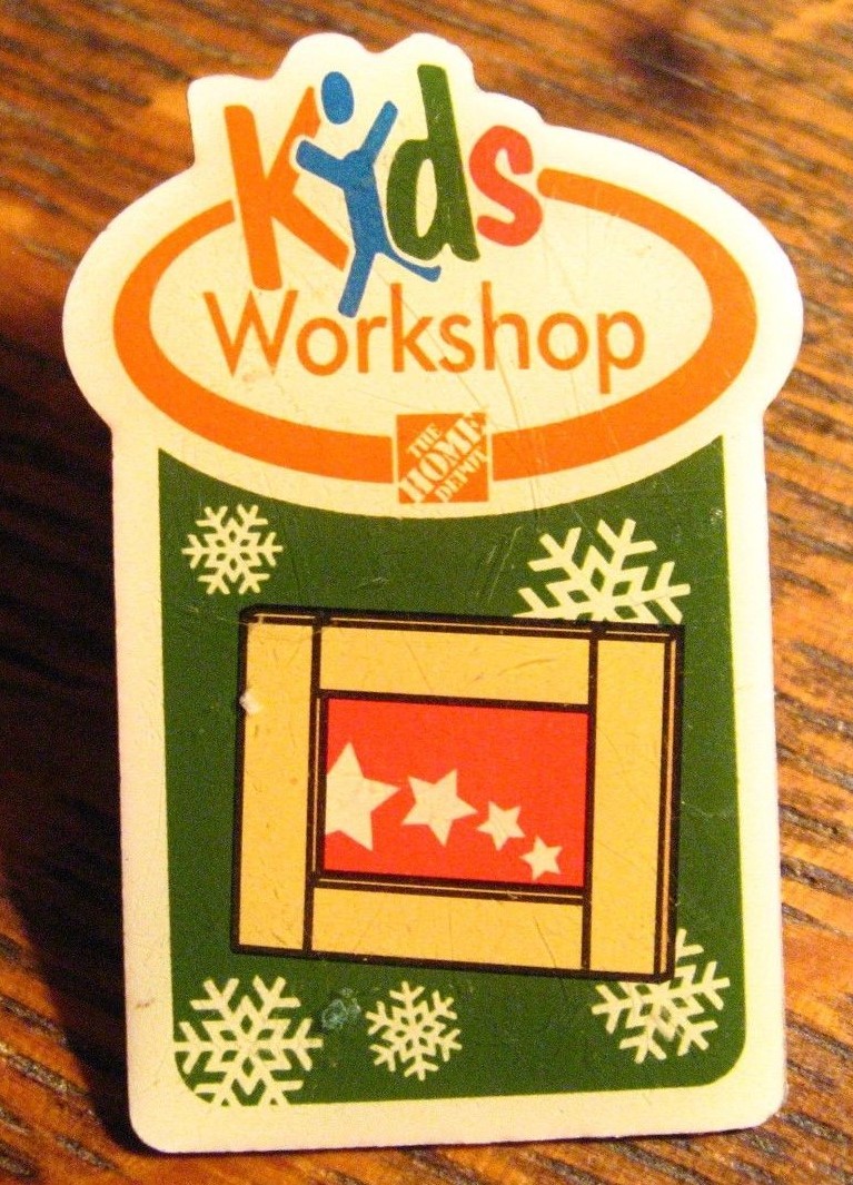 Home Depot Kids Workshop Lapel Pin - DIY Home Improvement Christmas ...