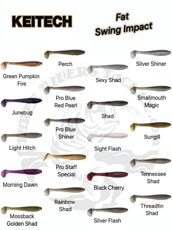 *80 COLORS* Keitech FAT Swing Impact Swimbaits - Choose Size / Choose ...