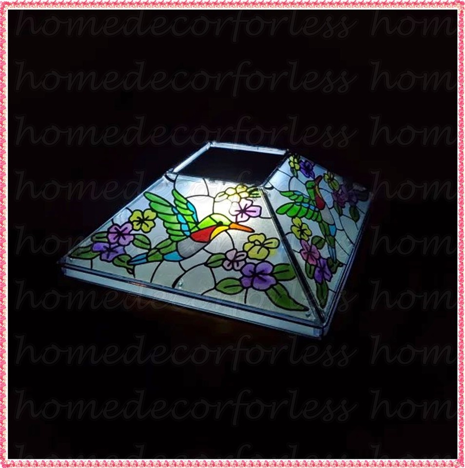 Solar Post Cap Light Porch Patio Deck Mailbox Outdoor Fence Decor ...