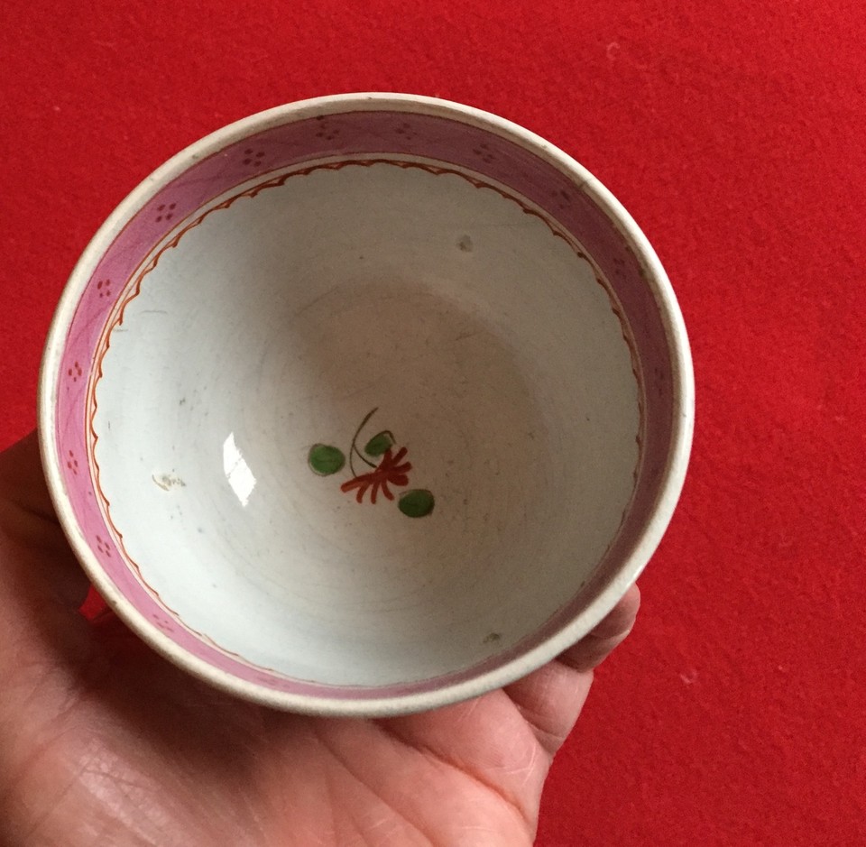 Antique King's Rose Creamware Pearlware Tea Cup Bowl 19th century 1810 ...