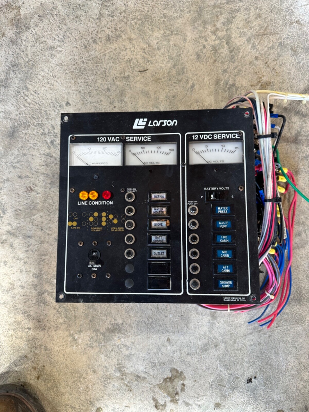 Larson breaker box fuse panel marine boat 120v 12v | eBay