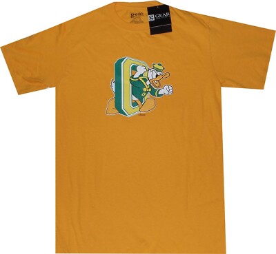 Oregon Ducks Throwback Vintage Logo Yellow Shirt New by Gear For Sports ...