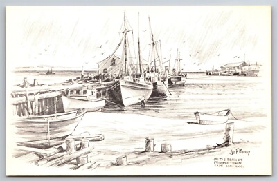 On The Beach At Provincetown Jas F Murray Artist Signed Cape Cod MA ...