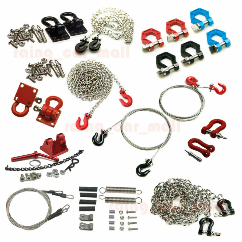 Tow Trailer Hitch Hooks Shackle Chain Wire Rope RC Accessory For TRX-4 ...