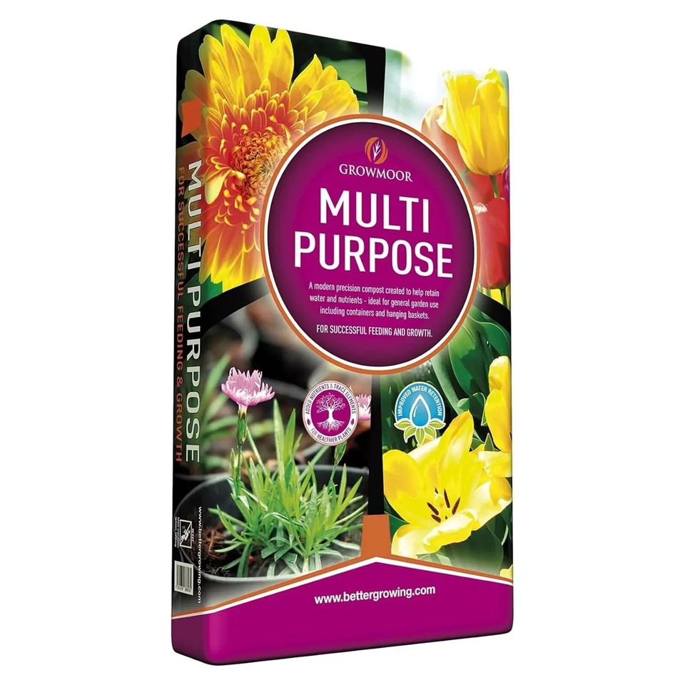 Growmoor Multi Purpose Soil Compost Flower Fertiliser For Garden ...