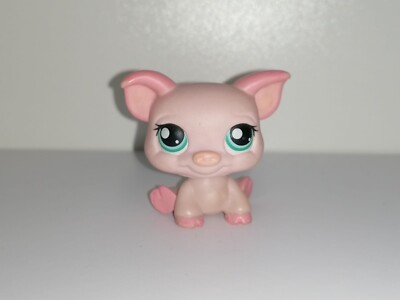 Littlest Pet Shop LPS Blue Eyes Pink Pig #361 Red Magnet 2005 | eBay