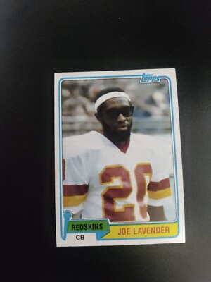 1981 Topps Football #474 Joe Lavender Washington Redskins free shipping ...