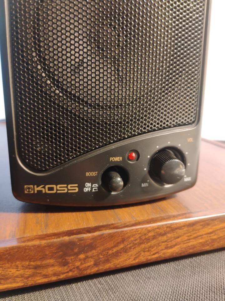 🔥Koss Dynamic Hi-Fi Bass Boost powered speakers, Pair 1990s vintage ...