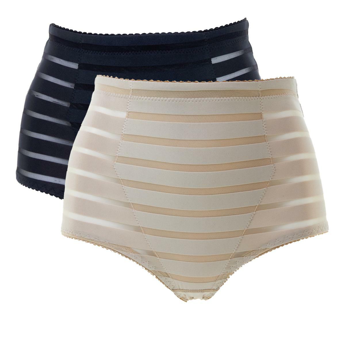 Rhonda Shear Mesh Inset Brief 2-pack-Black/Nude-Medium-NEW-597090 | eBay