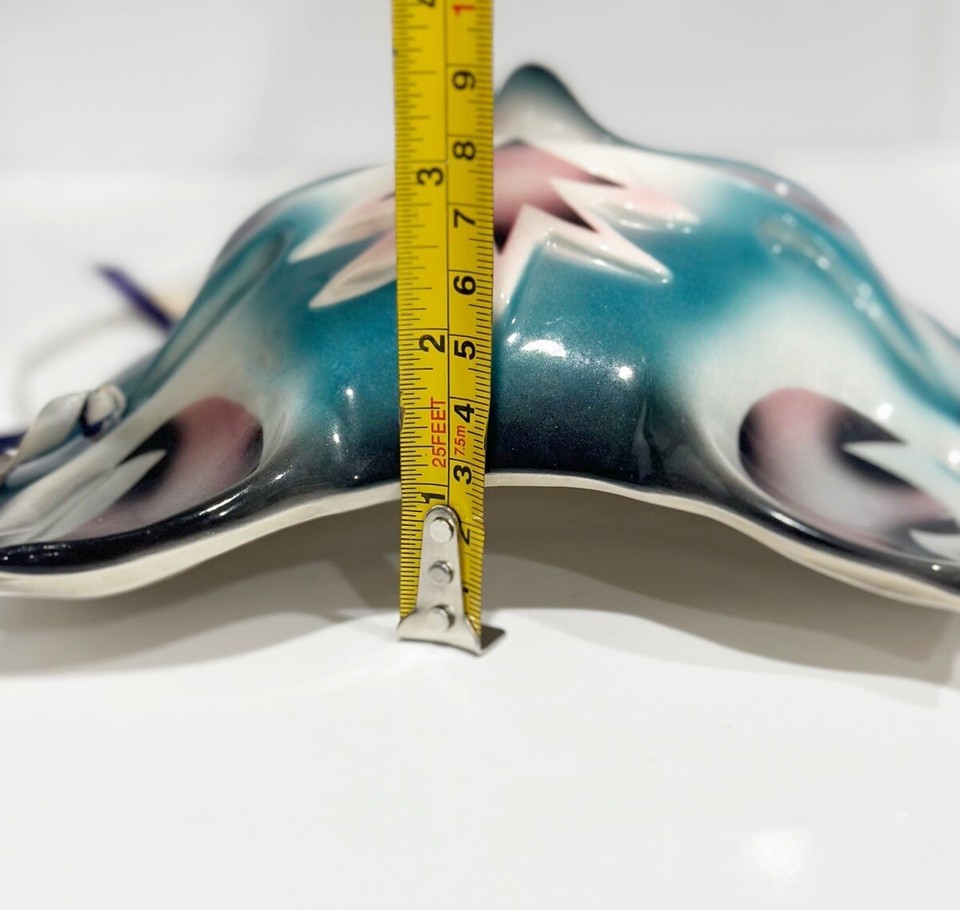 Ceramic Wall Clay Art Cat Fox Lady Masquerade Mask Vintage Hand Painted ...