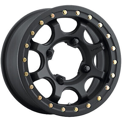 4-Vision UTV 351 Flow Beadlock 15x6 4x156 +50.6mm Satin Black Wheels ...