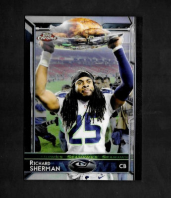 Richard Sherman 2015 Topps Chrome #9 Image Variation SP Turkey Seahawks ...