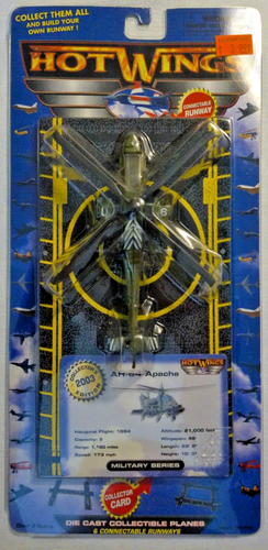 Hot Wings AH-84 Apache Military Series Diecast Plane Vintage #14111 | eBay