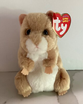 Ty 2009 PECAN Hamster Beanie Baby - Silky Soft! 6” RARE/NEW | eBay