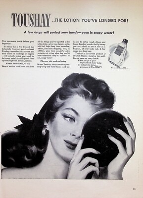 VINTAGE 1940s Print Ad ~ Toushay Lotion ~ The Lotion You've Longed For ...