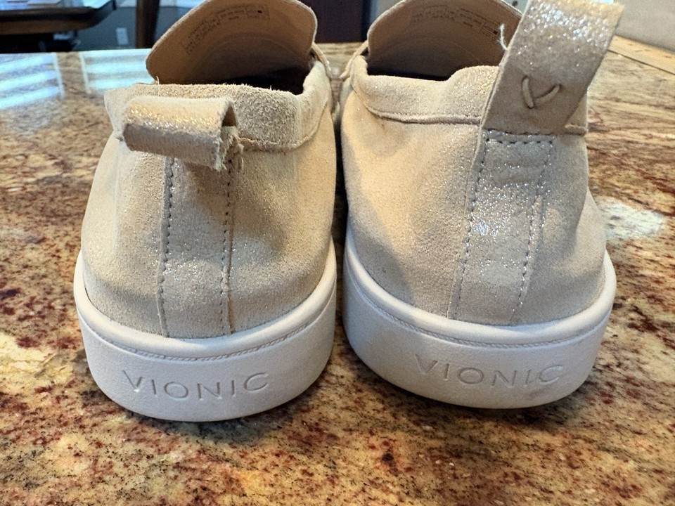 VIONIC Chantel Penny Loafer Women's 9.5 Sand Suede Slip-On Sneaker RT ...