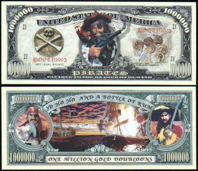 PIRATE / PIRATES BOUNTY MILLION DOLLAR - Lot of 2 Bills | eBay