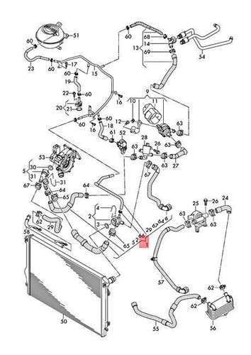 Genuine AUDI VW SEAT Coolant Hose With Quick Release Coupling ...