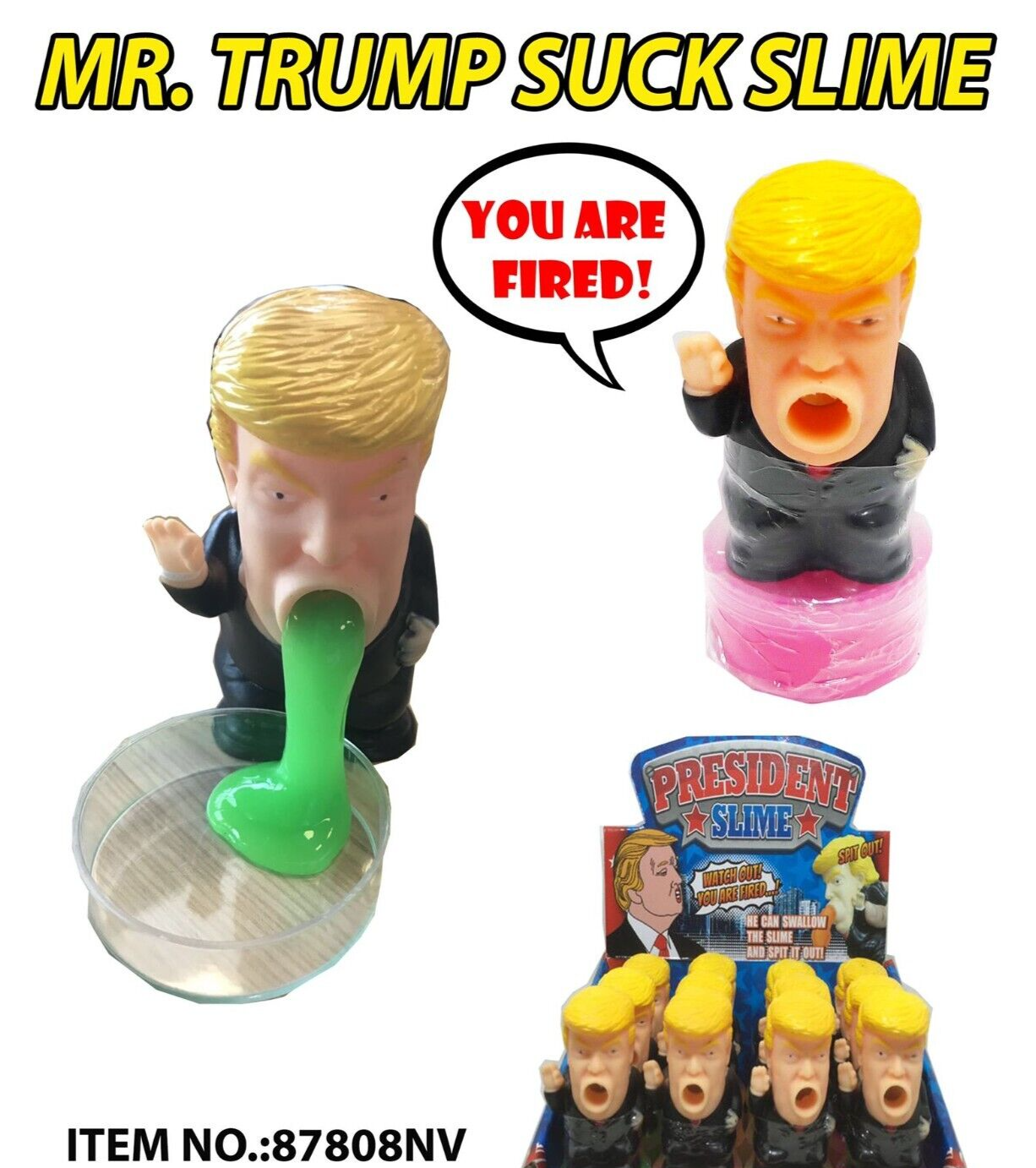 Pack of 12 President Donald Trump Slime Play Toy Spit Out | eBay