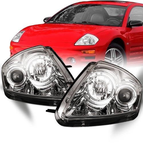LED Dual Halo Projector Headlights For 2000-2005 Mitsubishi Eclipse ...