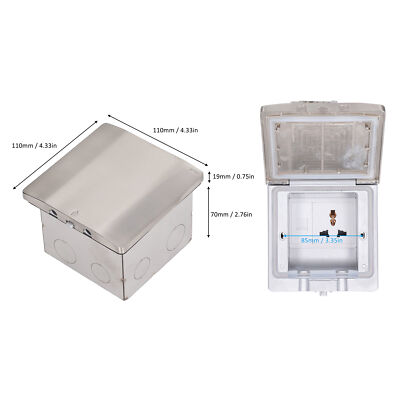 Floor Power Socket Zinc Alloy PC Open Type Waterproof Power Socket AC ...
