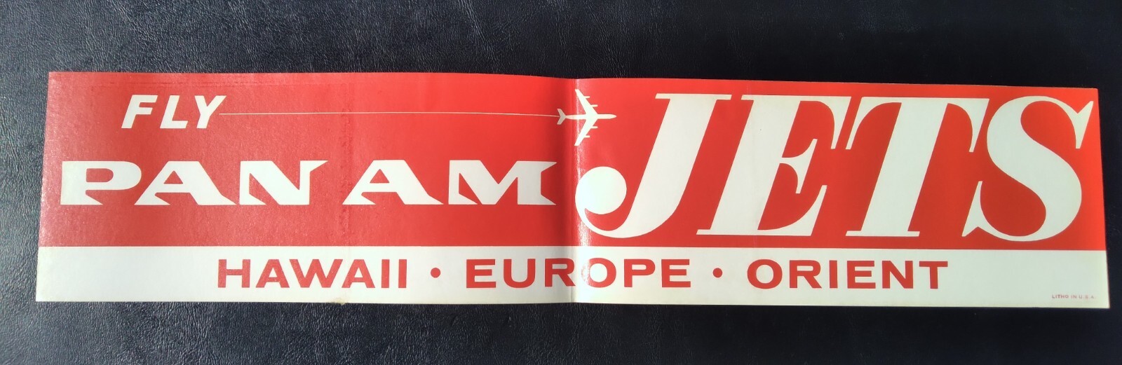 Rare Vintage Fly Pan Am American Jets Airlines Car Bumper Sticker ...
