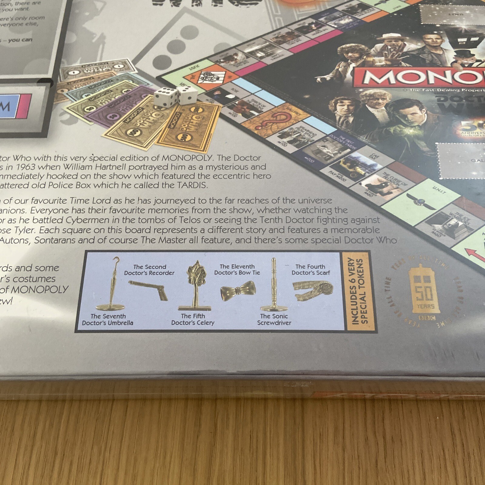 Monopoly Board Game Dr. Who 50th Anniversary Collector’s Edition (New ...
