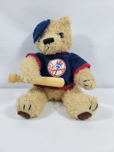 Good Stuff New York Yankees MLB Plush Teddy Bear with Cap Bat 6.5" H ...