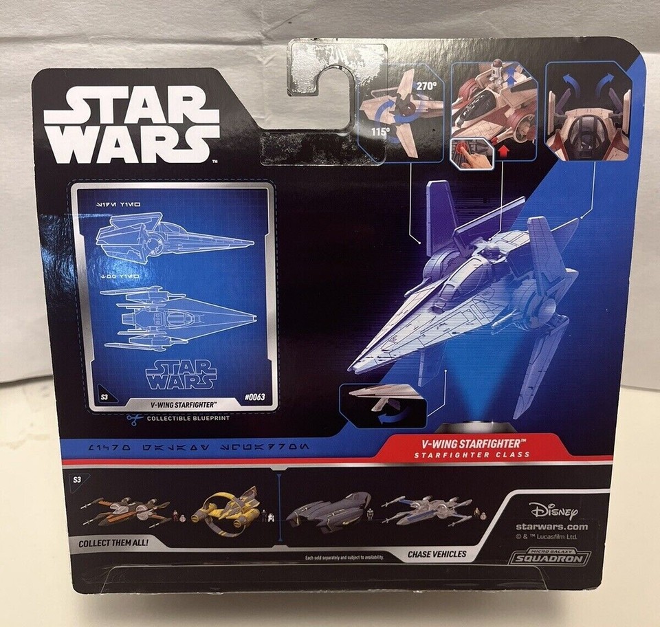 Star Wars Micro Galaxy Squadron 3Pack V-Wing, X-Wing, Anakin's ...