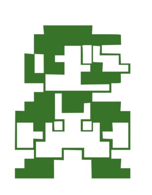 Rare 8 - bit Luigi Vinyl Sticker Decal Laptop Water Bottle Mario Bros ...