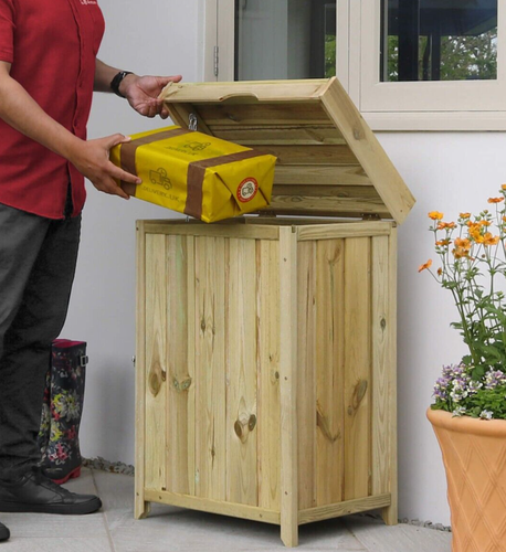 Parcel Drop Box Wooden Keep Safe Parcel Delivery Storage Pressure ...
