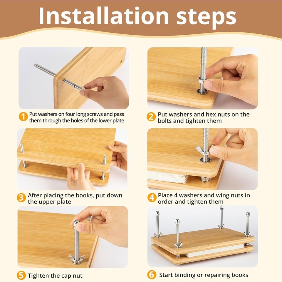 50 Pcs Book Binding Kits for Beginners - Complete DIY Kit with Tools ...