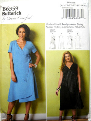 Butterick 6359 Wrap Dress Women's Size 1x-6x Sewing Pattern | eBay