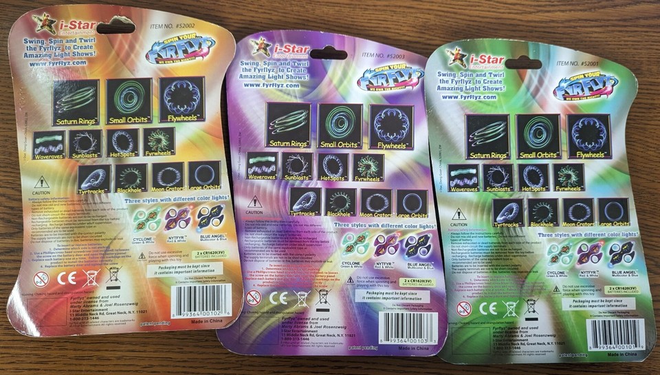 LOT OF 12 FYRFLYZ ASSORTED LIGHT UP TOYS CYCLONE, NYTFYR, BLUE ANGEL ...